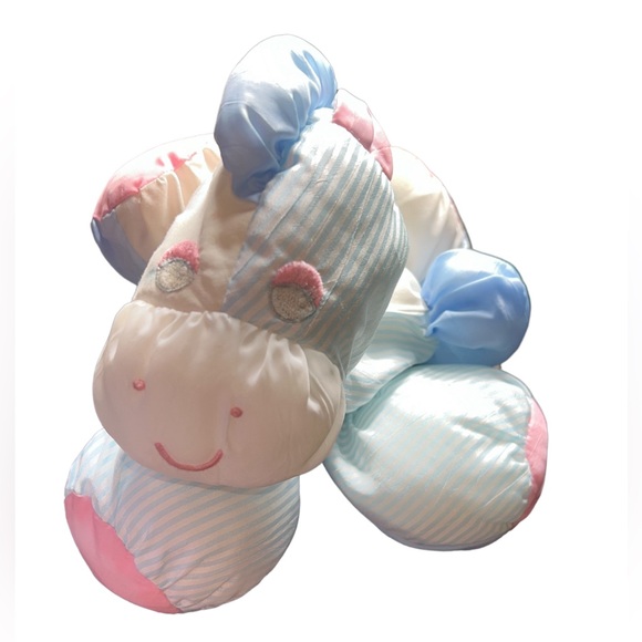 Fisher-Price | Toys | Vtg Puffalump Blue Zebra Pony Horse Plush Pink ...
